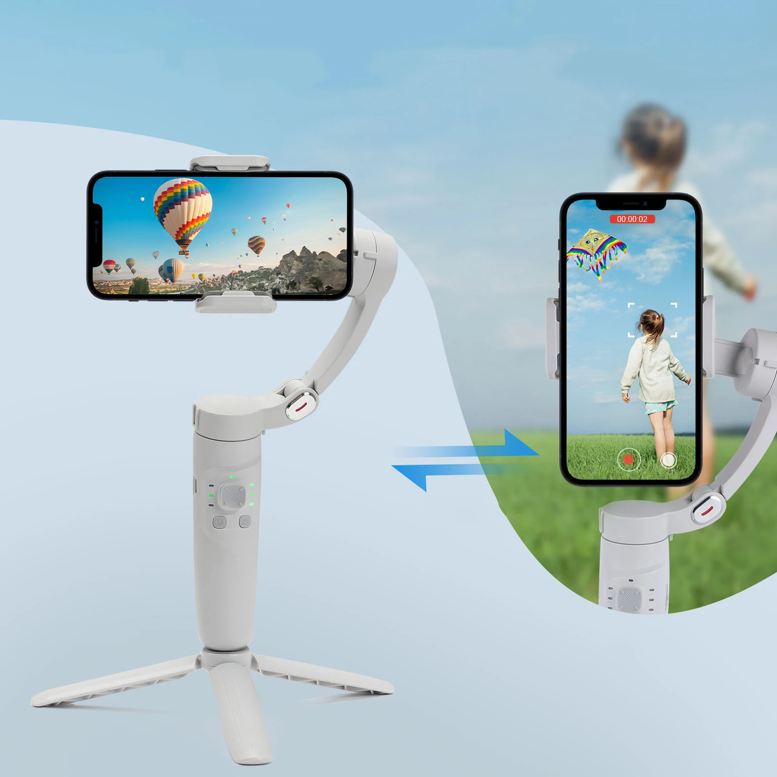 3 Axis Gimbal Stabilizer One Click Photography Stabilizer Gimbal ...