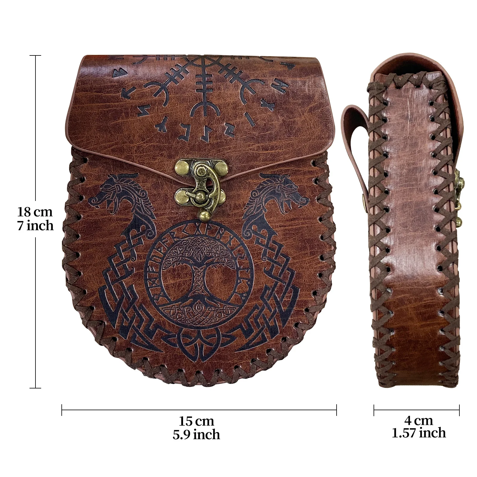 Medieval Retro Waist Belt Bag Satchel PU Faux Leather Pouch Belt Bag ...