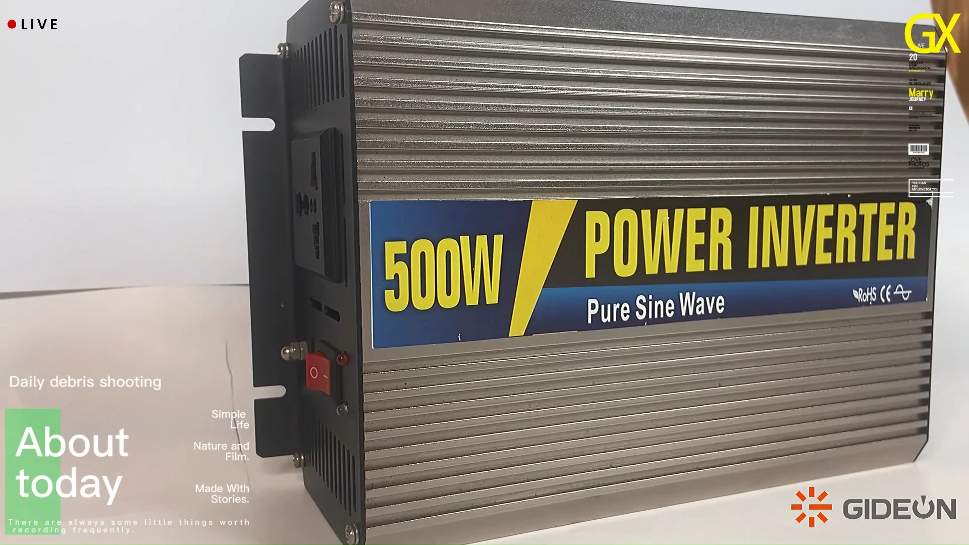 Gd-it001-500w Dc To Ac Voltage Home Appliance Pure Sine Wave Power Pure ...
