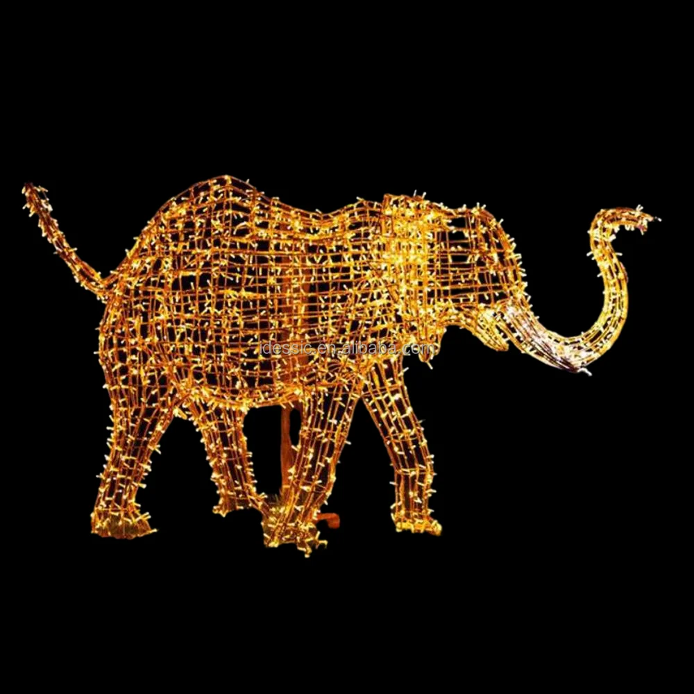 Outdoor Lighted Zoo Rhino Animal Sculpture for Commercial Festival Yard ...