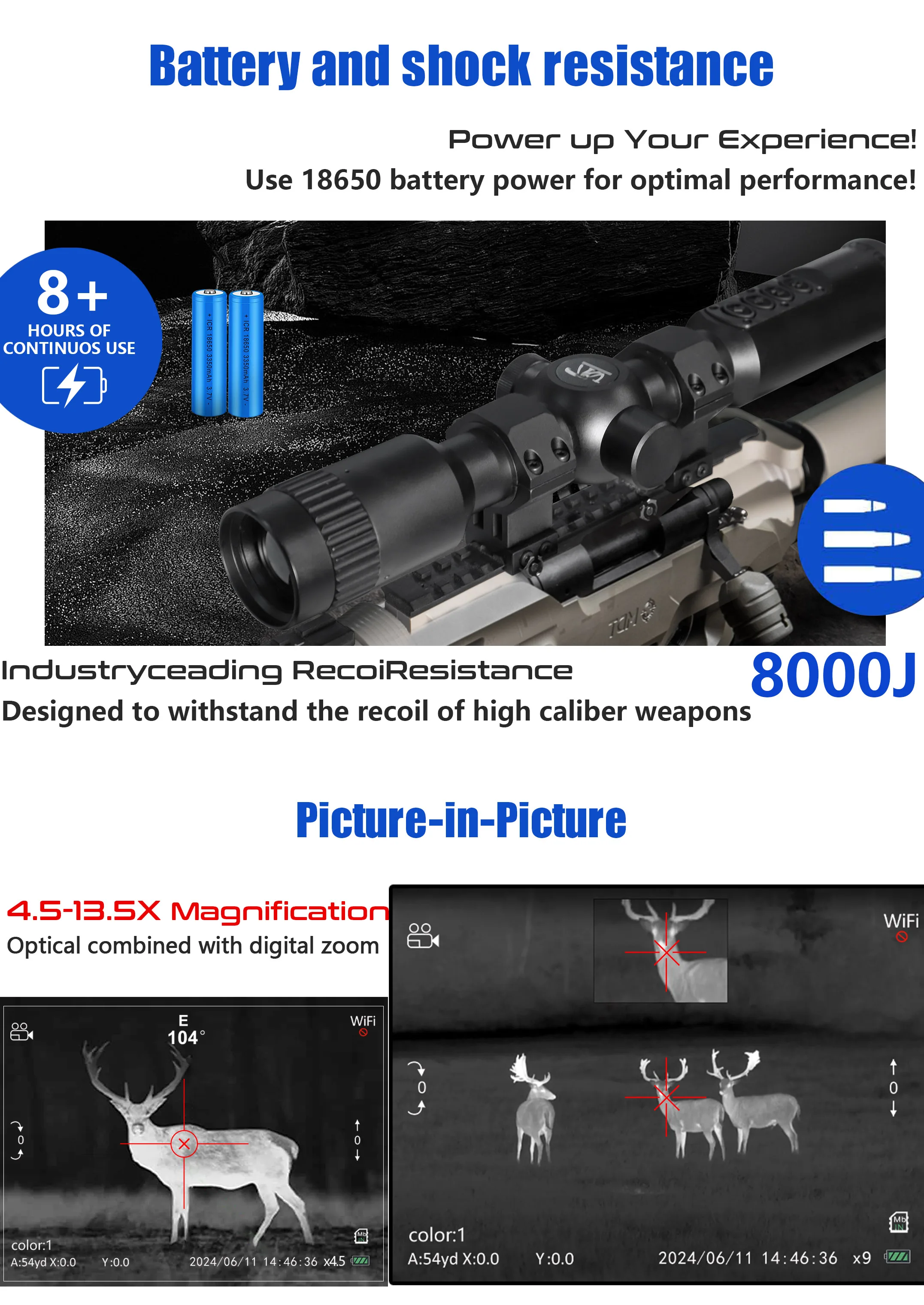50mm Thermal Imaging Scope 384x288 for Hunting with Video Recording ...