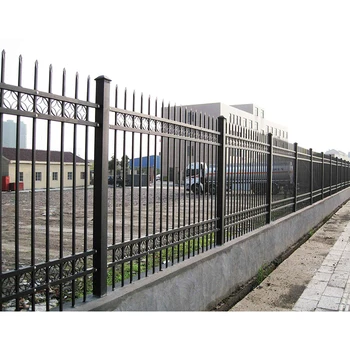 Outdoor Zinc Steel Fence Panel Garden Security Steel Tubular Fence ...