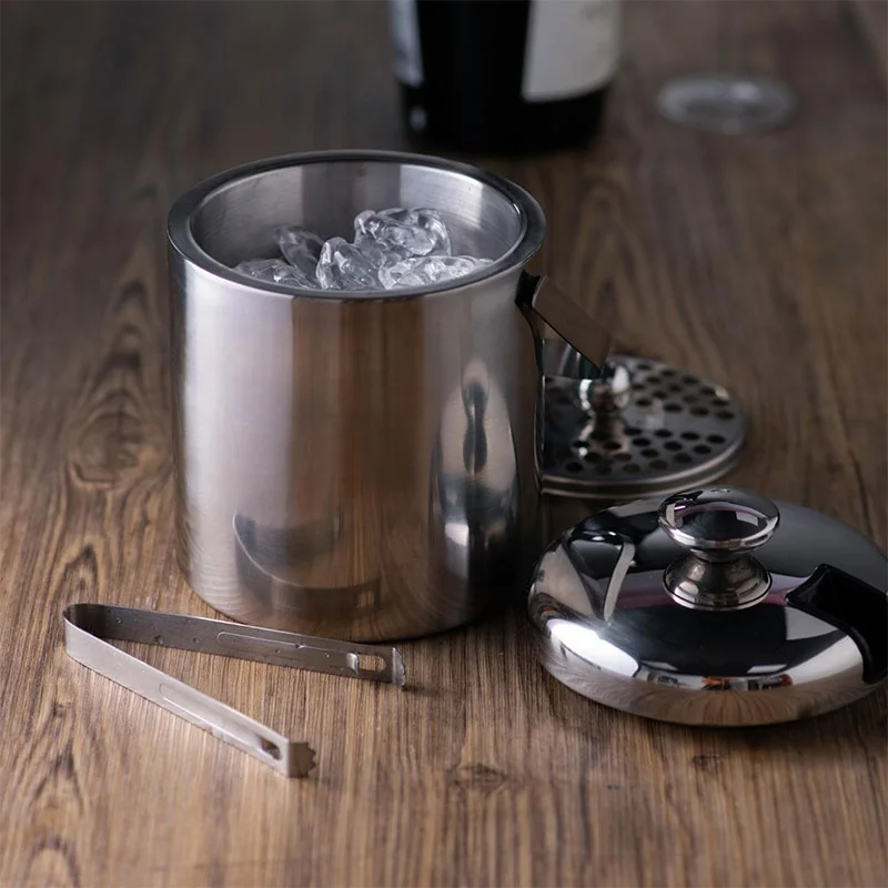 Stainless Steel Double Walled Ice Bucket - Perfect for Parties