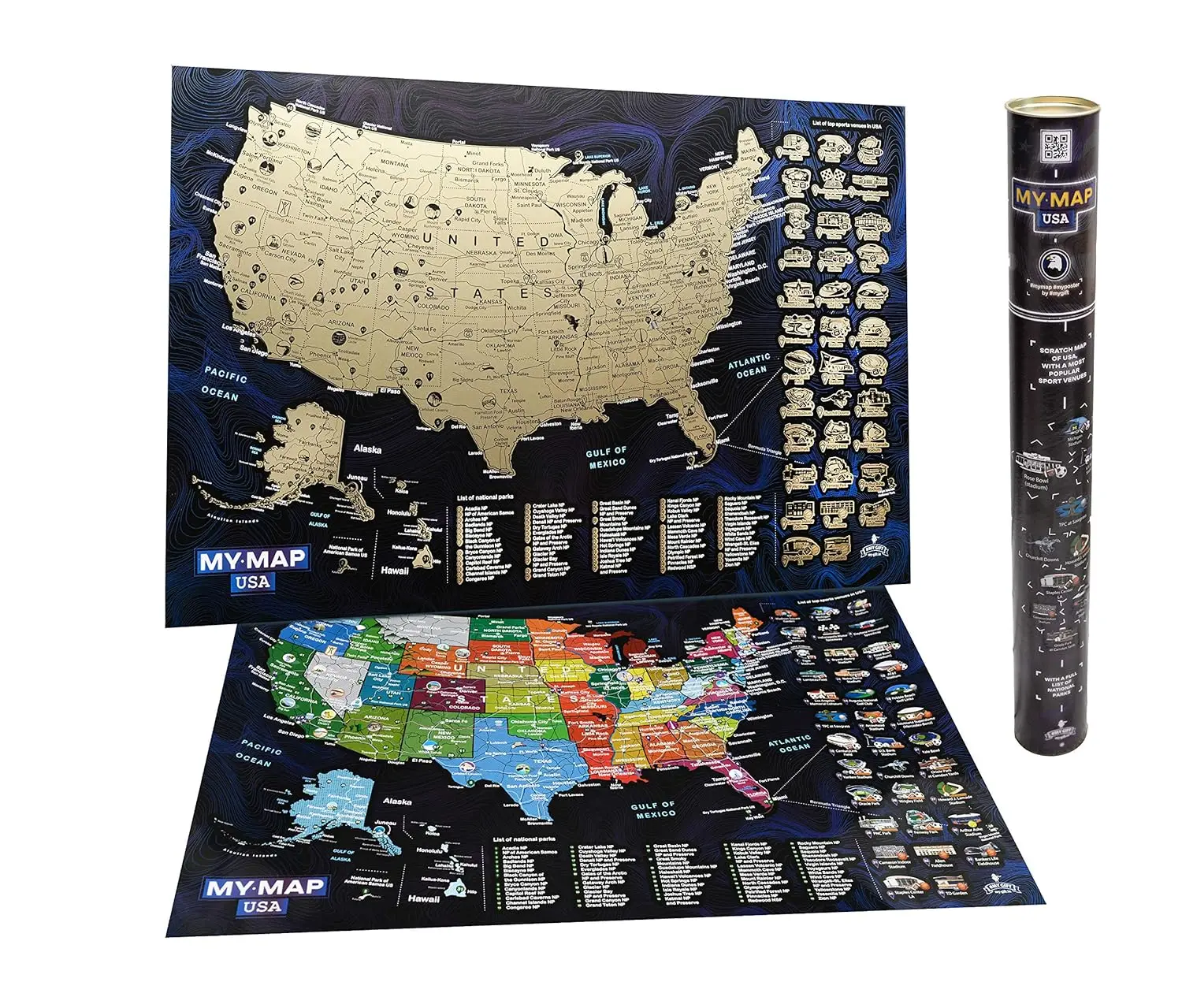 Scratch off USA Map Travel Map Scratch Off Foil Layer Coating Poster ...