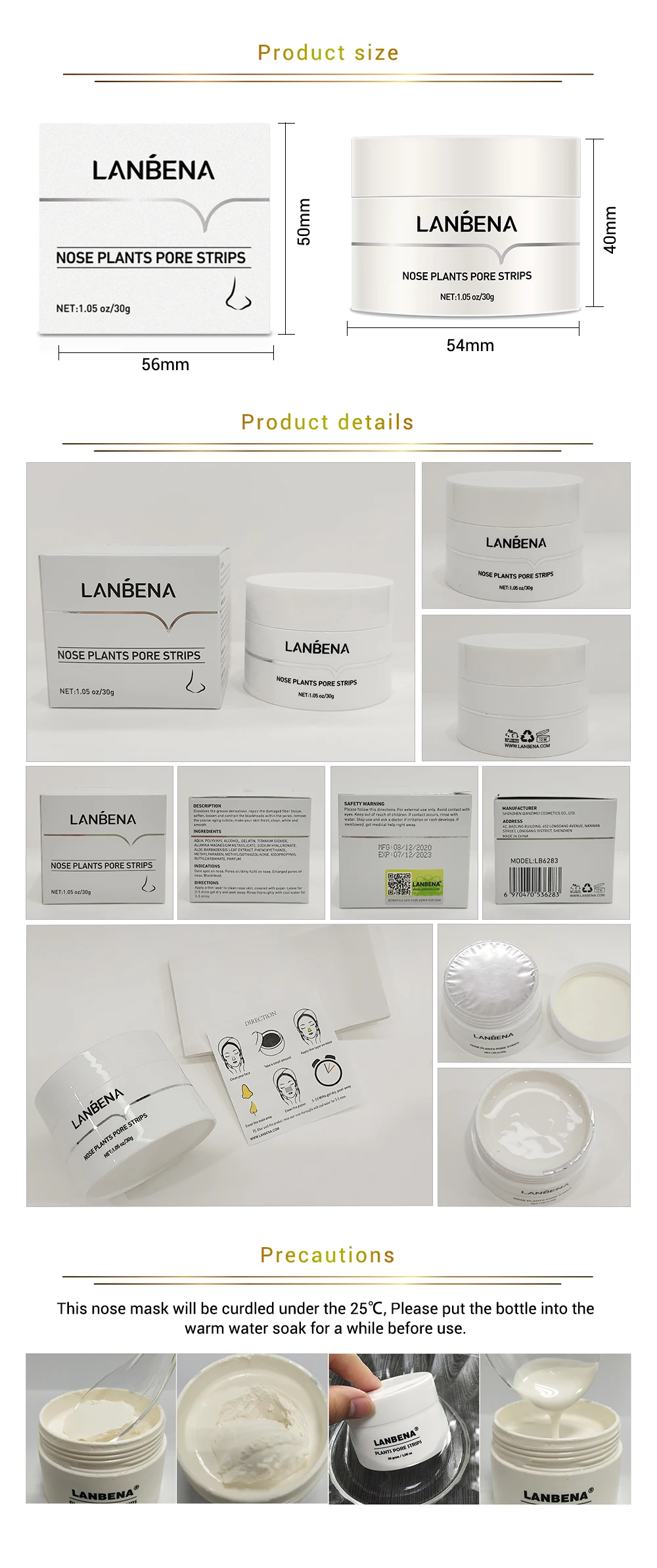 LANBENA Blackhead Remover Mask - Clean Pores Effortlessly