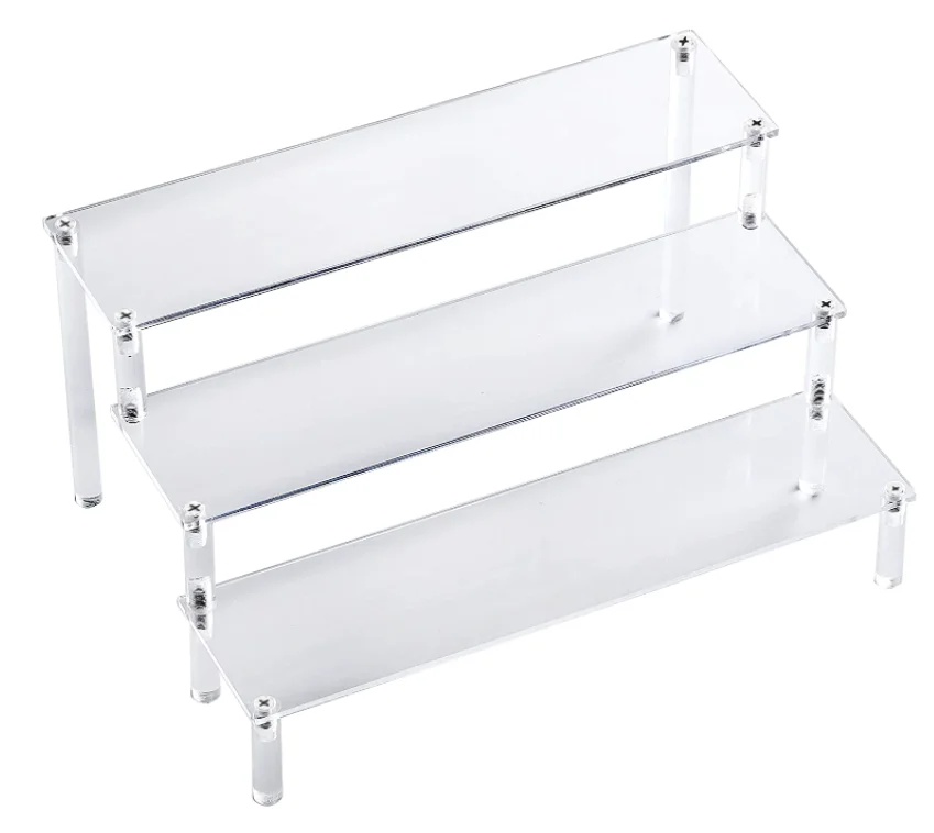 3 Steps Clear Acrylic Display Riser Cupcake Stand Display For ...