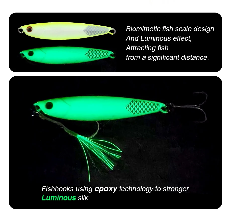 Fjord 2024 Hot Sale Uv Glow Metal Fishing Jigs 30g 40g 60g Saltwater ...