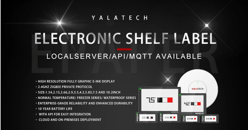 Yalatech E-ink Labels Screen Eink Digital Price Tag 7.5inch Electronic ...