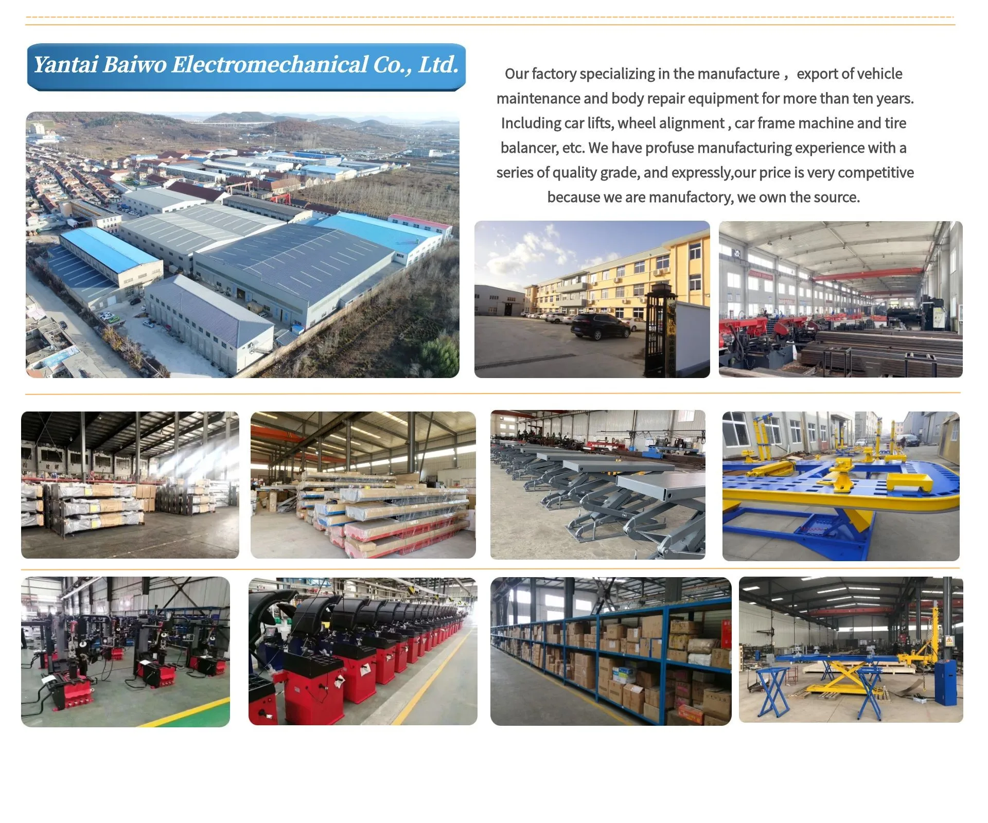 BAIWO Portable 10 Ton Mini Car Body Repair Equipment