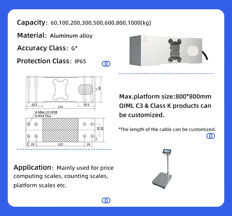 Digital Oiml R60 Load Cell Lad-a Single Point Load Cell Precision ...