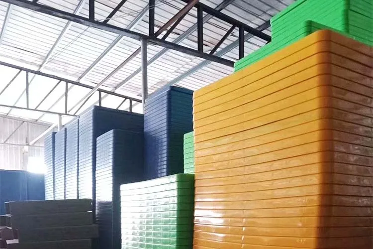 1150*650mm Heavy Duty Blue Folding Plastic Platform Trolley Cart 500kg