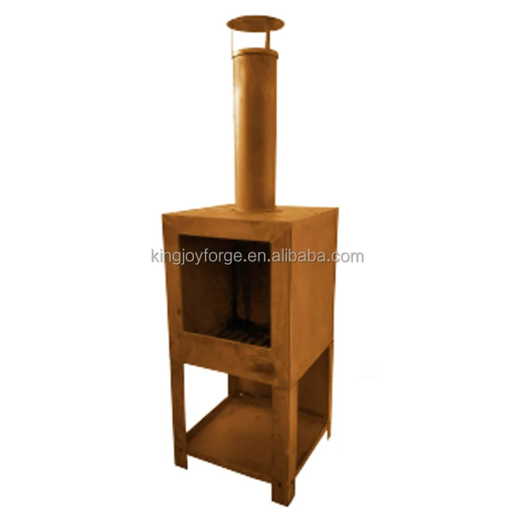 Corten Steel square Chimenea Fireplace Outdoor| Alibaba.com