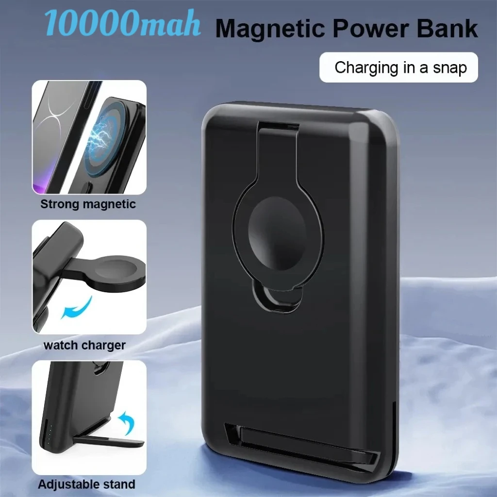 Detachable 10000mah Magnetic Power Bank 3 in 1 for Iphone