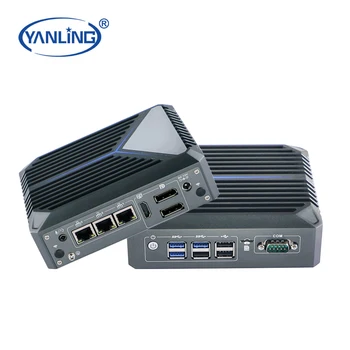 Fanless Triple Lan Mini Pc 32gb Ram 1com J6412 Cpu Small Computer ...