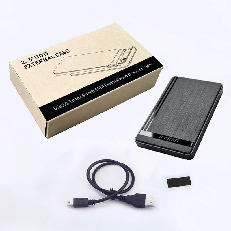 2.5" External Hard Drive Enclosure Sata To Usb 2.0 Tool-free For 2.5 ...