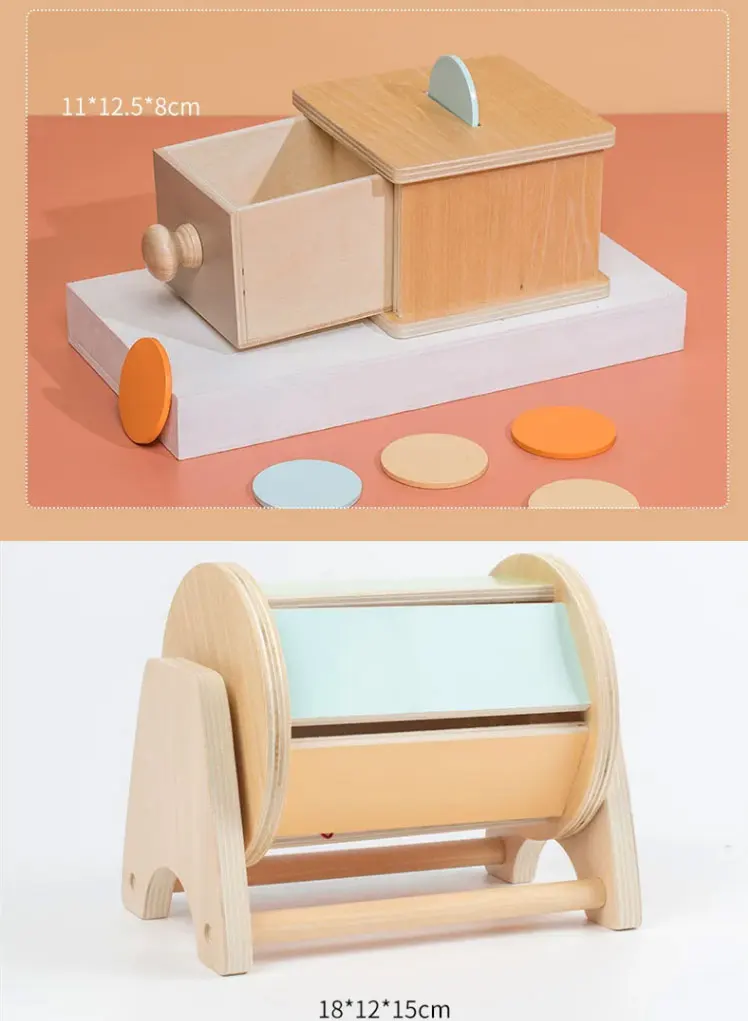 Custom Children Wooden Coin Target Box Montessori Early Educational ...