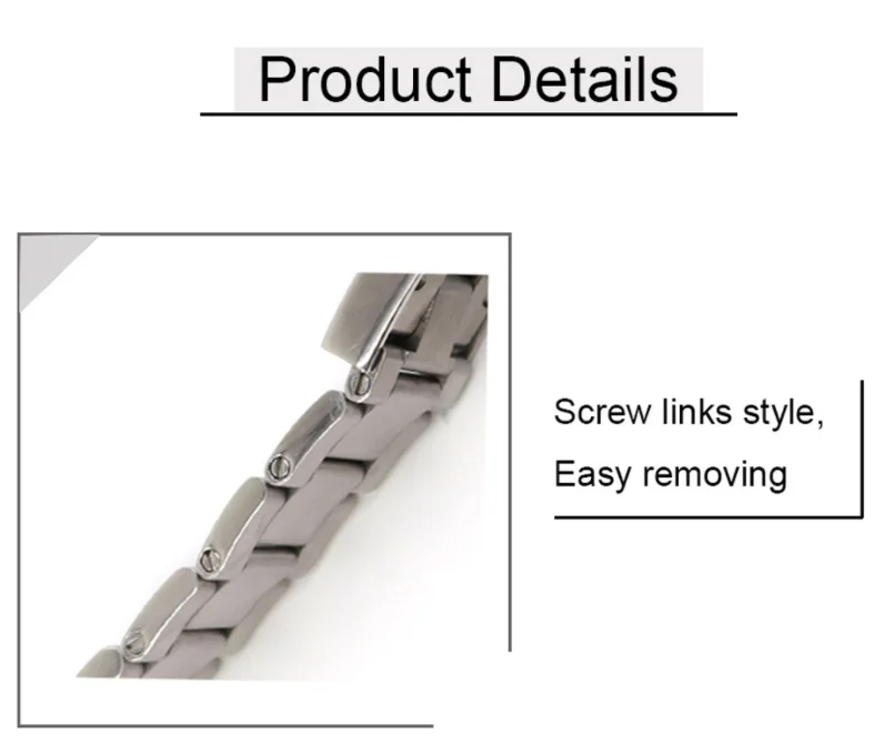 OEM Screw Links Watch Bracelet - High-Quality Stainless Steel
