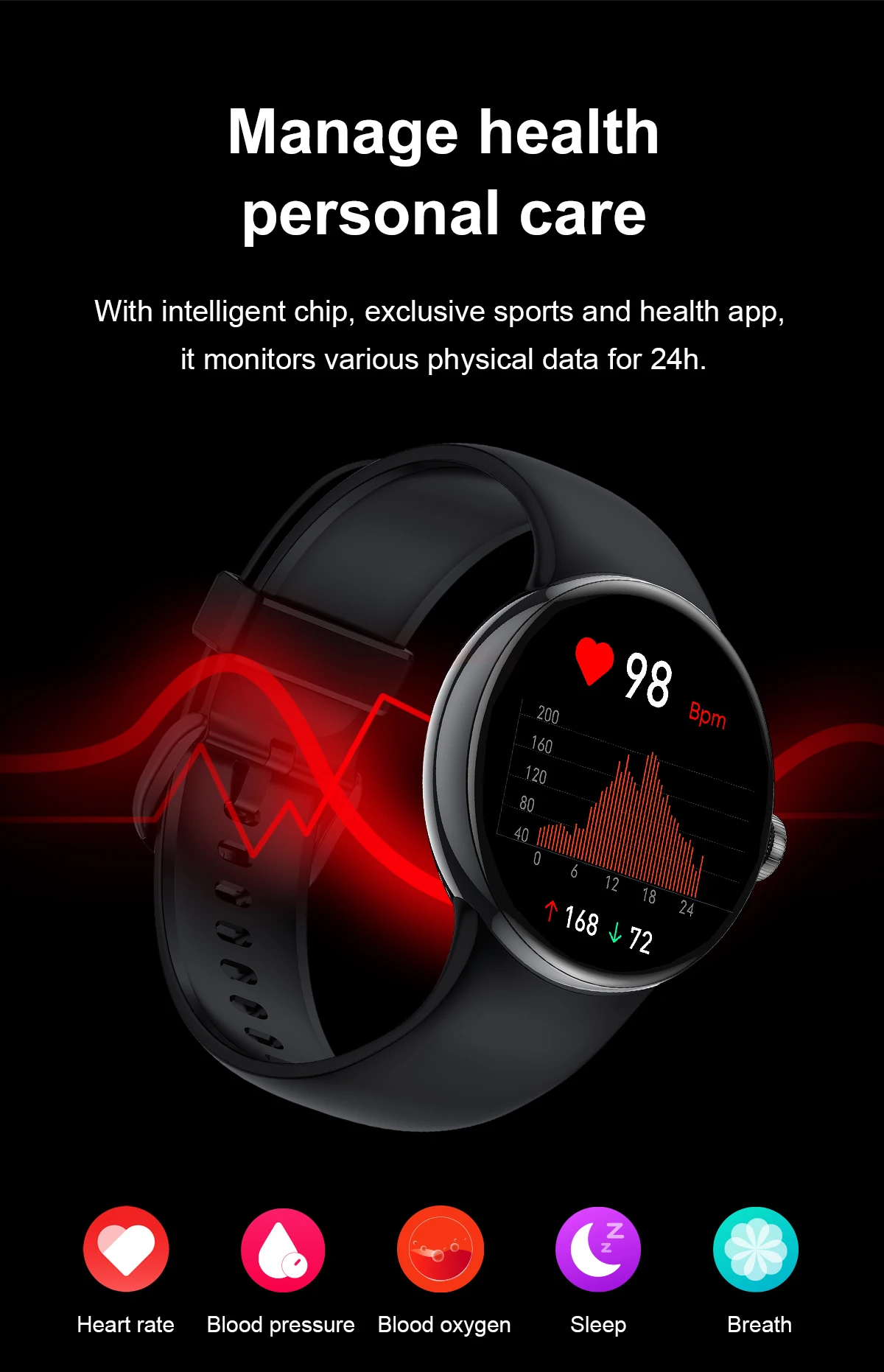 In Stock La24 Smartwatch Activity Tracking Heart Rate Smart Watches ...