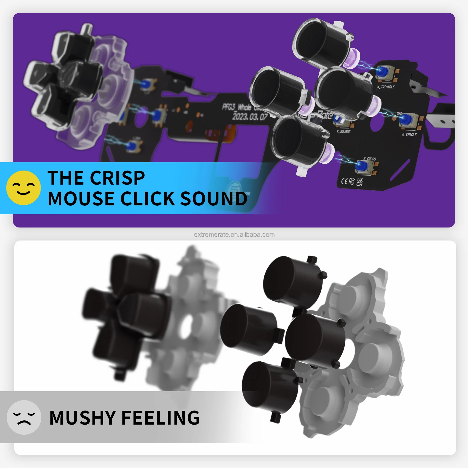 Extremerate Strong Version Face Buttons Mouse Click And Micro Switch ...