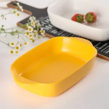 Small Ceramic Rectangular Baking Dishes With Handle For Oven Ceramic ...
