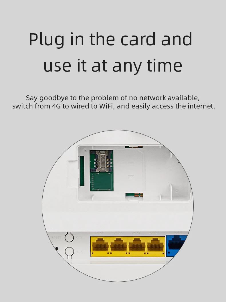 DNXT 4G WiFi Router with SIM Card Slot & 4 External Antennas - Ideal 4G ...