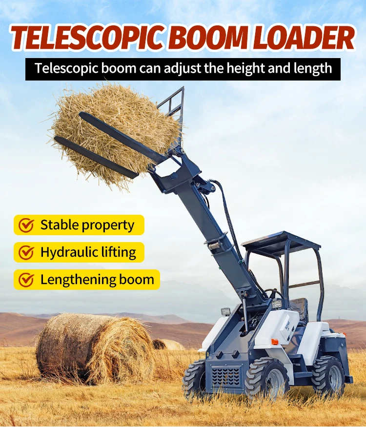 Free Shipping!! Mini Telescopic Loader Compact Loader Rotating 4X4 ...