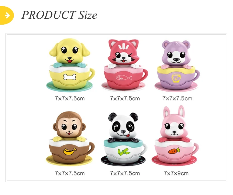 Flying Saucer Spinning Chain Car Cartoon Animals Mini Wind Up Toys ...