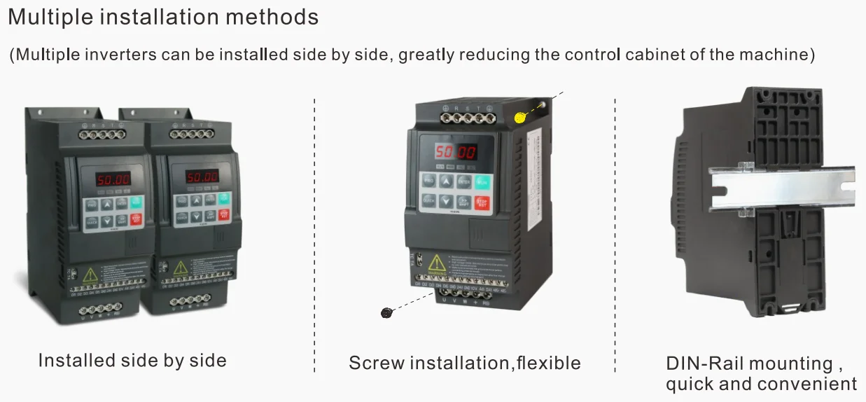 Powtran Rs485 Mini Smart Frequency Inverter Pi150 0.75kw 1.5kw 2.2kw ...