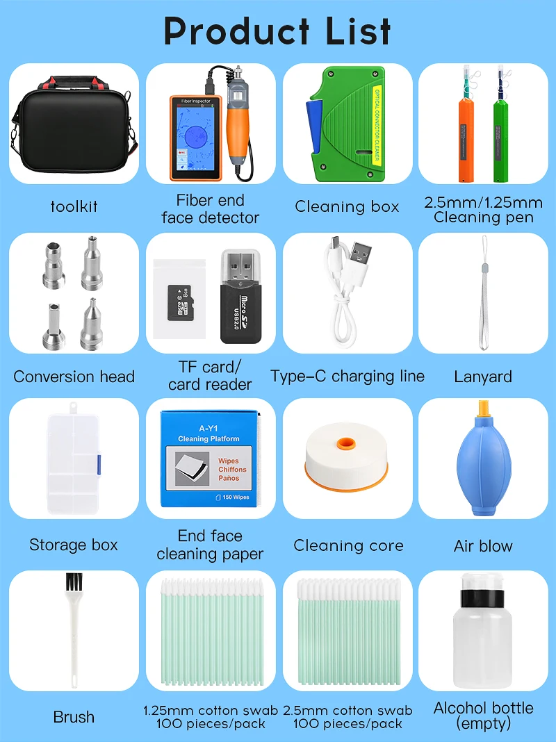 COMPTYCO Fiber Optic Cleaning Tool Set - Efficient & Reliable