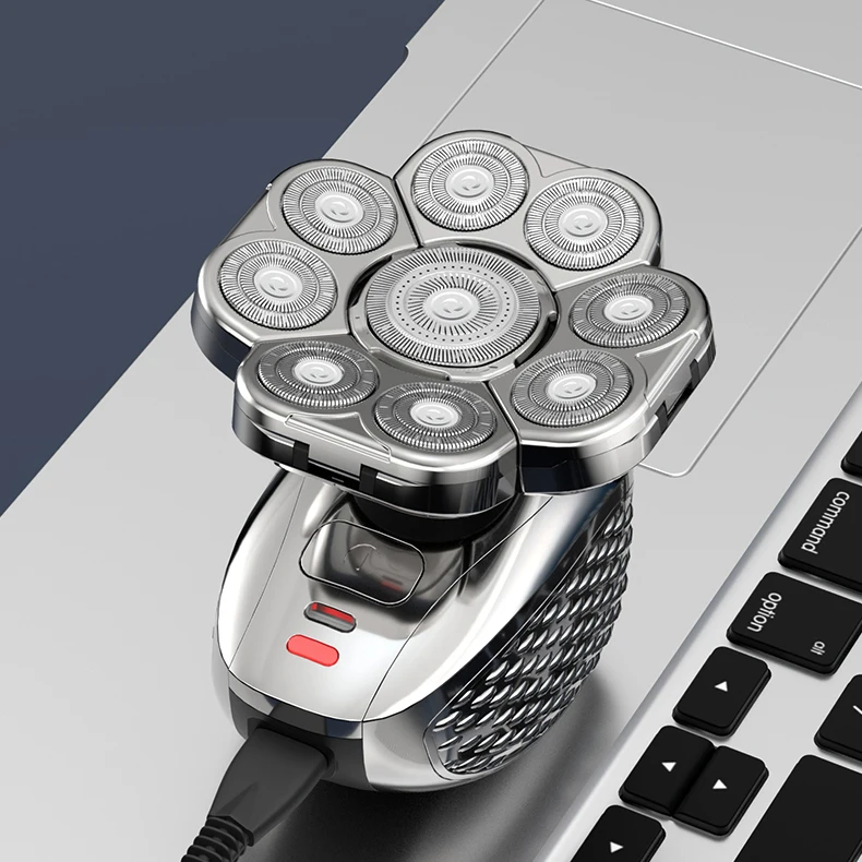 6 In 1 Rotary Razor Beard Nose Hair Trimmer Headshaver Electric Head ...