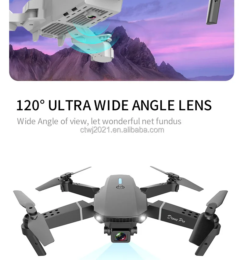 2023 Outdoor E88 Pro E525 Drone With Camera 4k Hd Wide Angle Drone Real Time Transmission ...