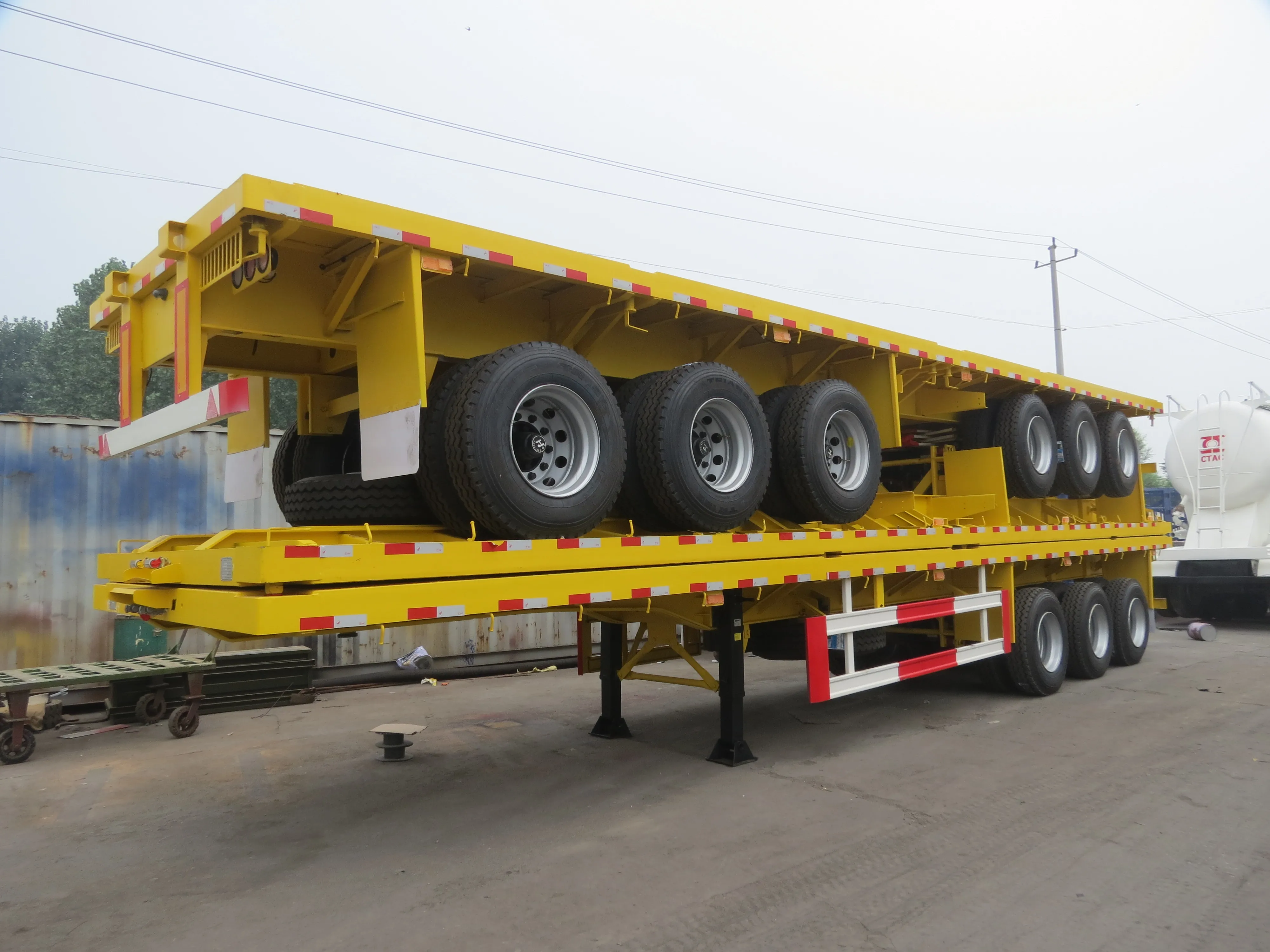 Tongya 20ft 40ft Container Transport Flatbed Cargo Semi Trailer For ...