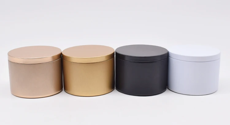 Custom Colored Empty Round Gift Metal Candle Containers