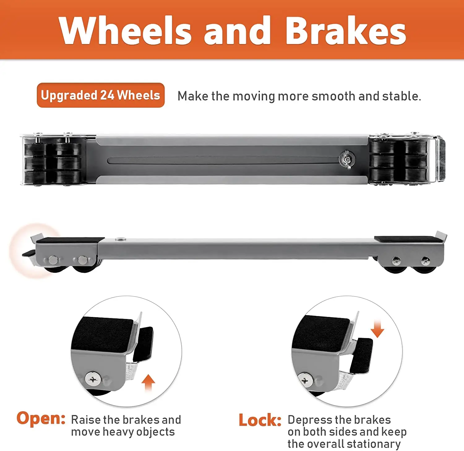 Furniture Movers Heavy Duty Base Washing Machine Move Tools Adjustable ...