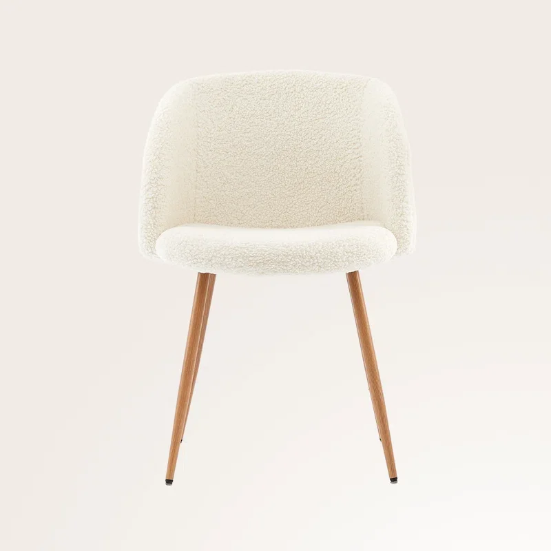 Stylish Beige Boucle Dining Cafe Chair With Arms - Buy Stylish Dining ...
