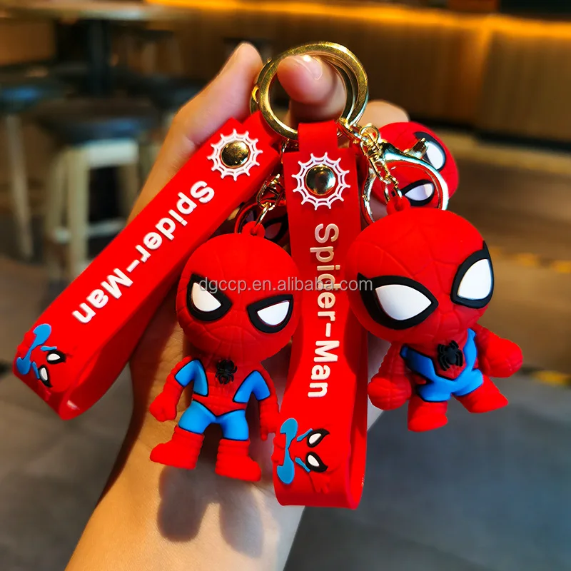 13 Design Hot Selling American Film Spider-man Keychain 3d Pvc Rubber ...