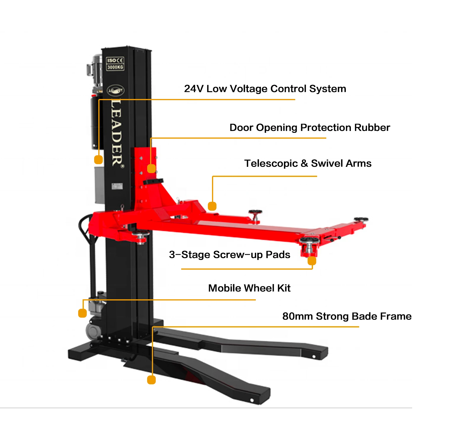 3000kg Factory Price High Quality Car Elevator Portable Car Lift Single ...