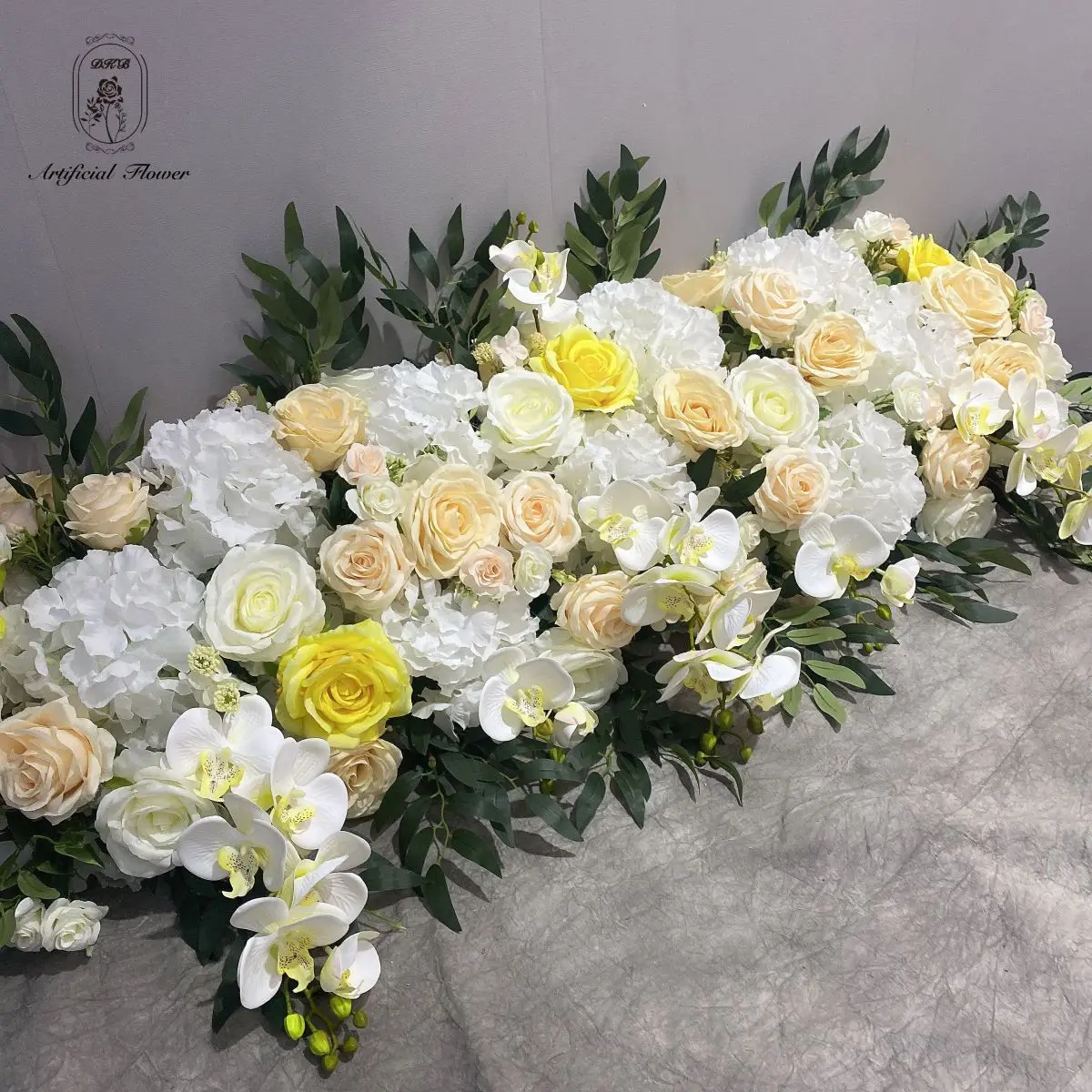 Customized Artificial Runner Flowers Butterfly Orchid Wedding Table ...