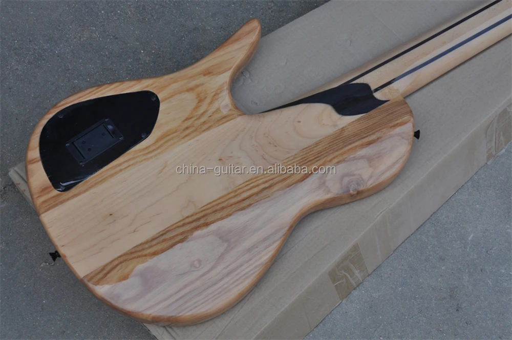 Custom 6 Strings Neck-thru-body Electric Bass Guitar With Black ...