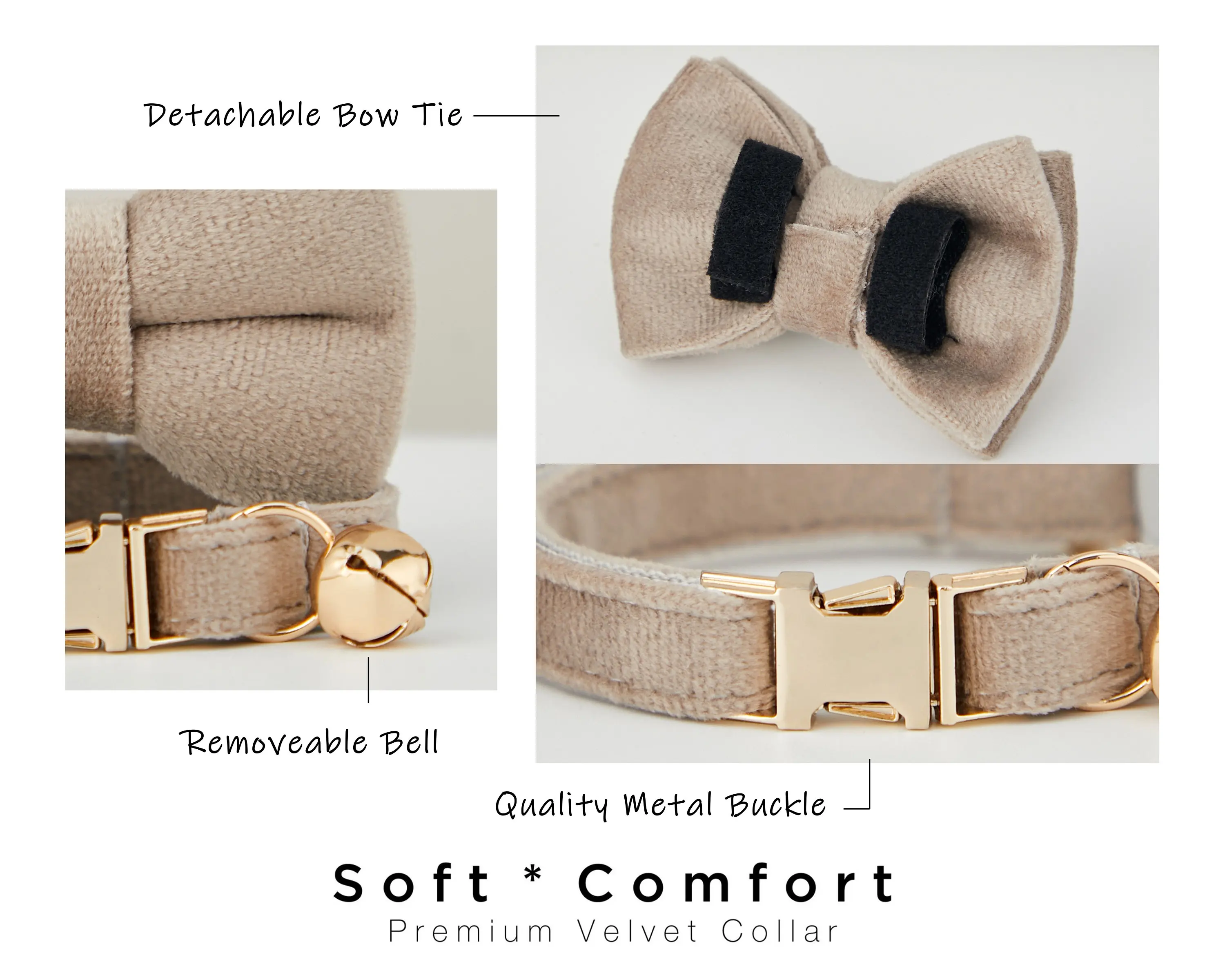 Cute Design Soft Velvet Corduroy Soft Dog Puppy Cat Collar Luxury ...