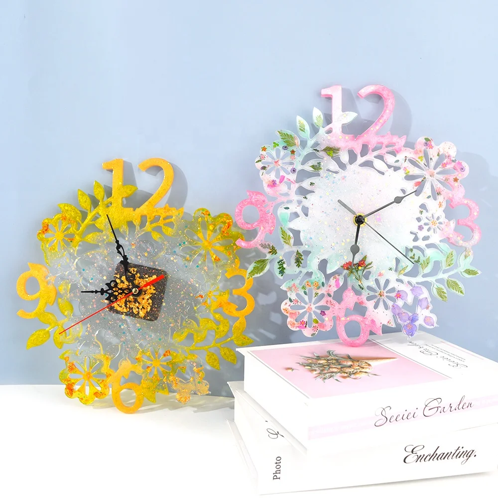 DIY Clock Clock silicone mold for epoxy resin wall decoration Craft ...