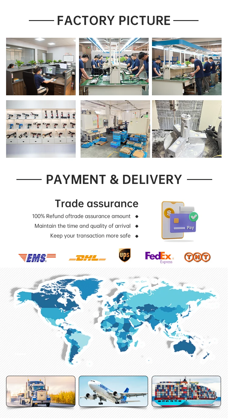 HEWLEE HL-400Pro the Best 12T Battery Powered Hydraulic Cable Lug ...