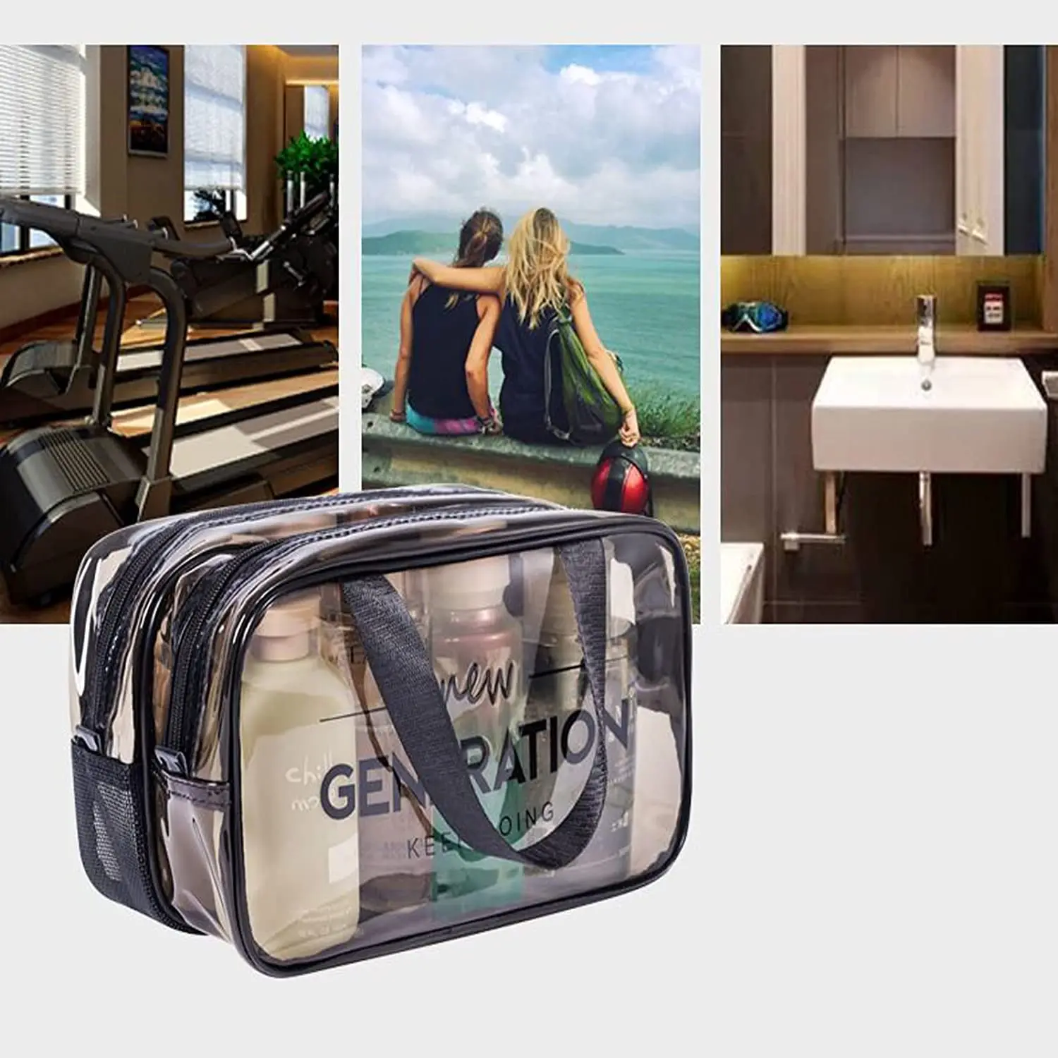 Clear Tpu Makeup Bags Cosmetic Bag With Compartments,Clear Tpu Toiletry ...