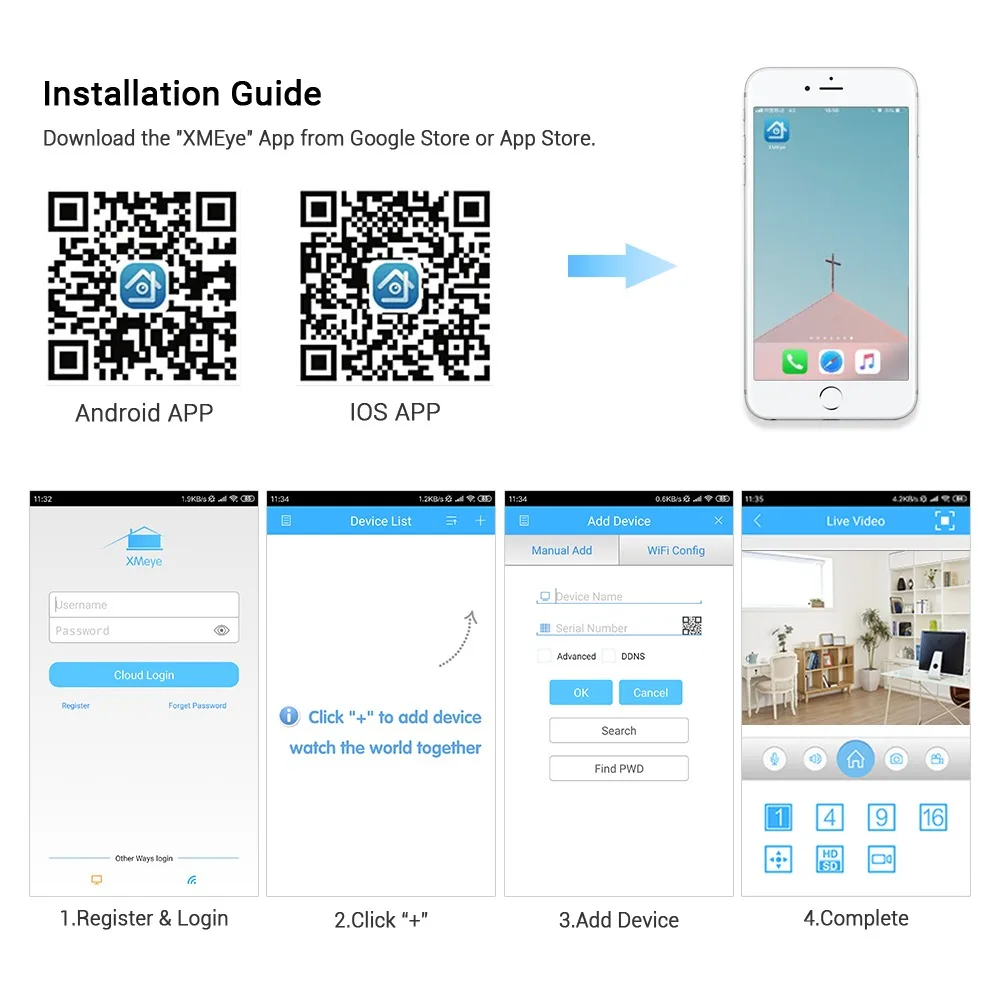 Xmeye Pro 8MP 4K 4-Channel CCTV Video Recorder POE NVR IP Camera Kit ...