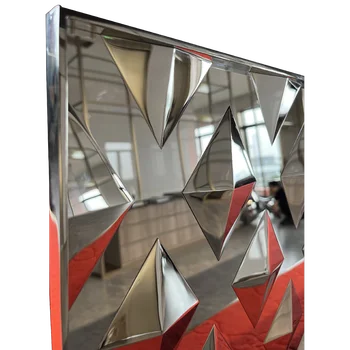 Modern Design 3d Stainless Steel Wall Panel Mirror Finish Metal ...