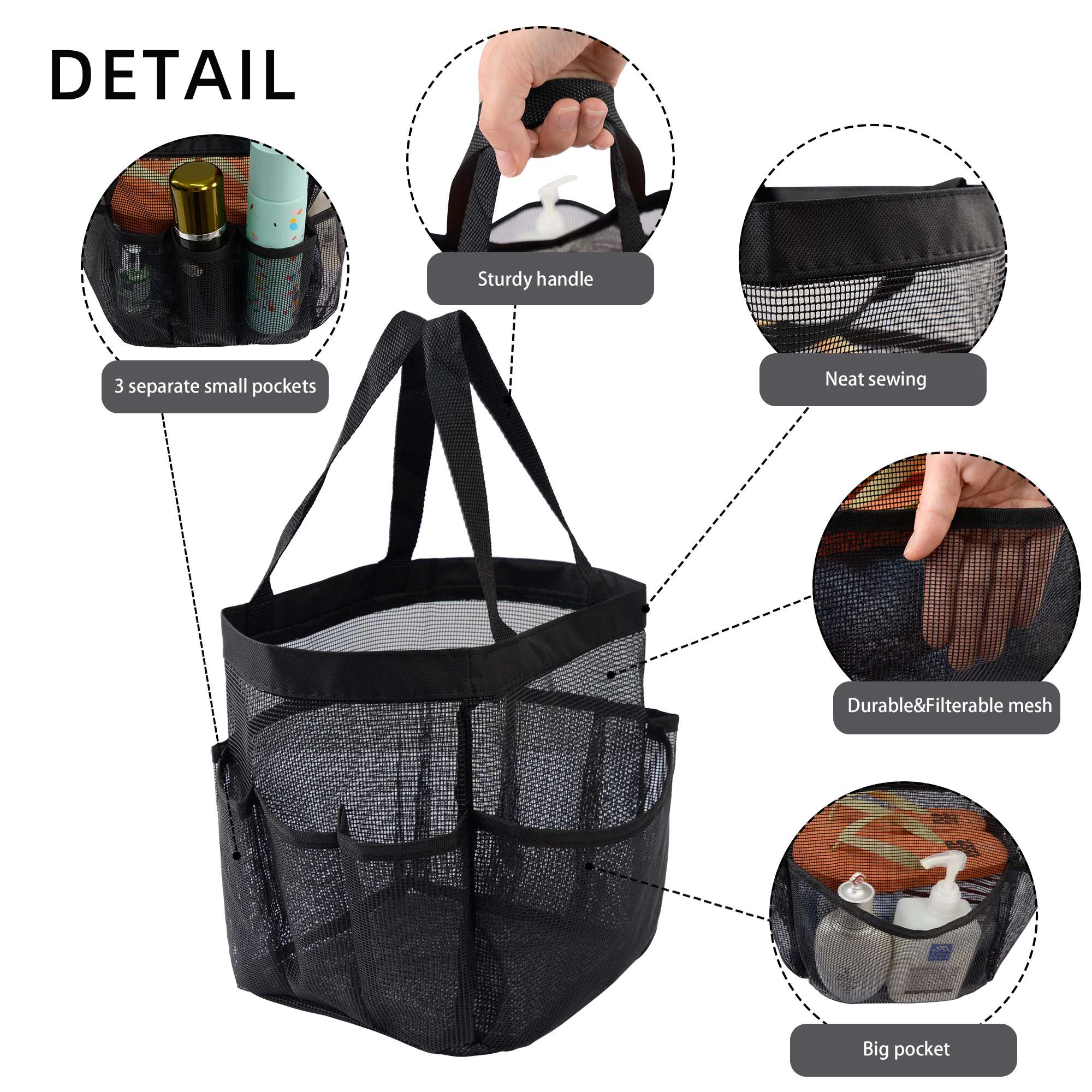 Brita Filters Lifewit Mesh Shower Caddy - Freestanding Portable Shower ...
