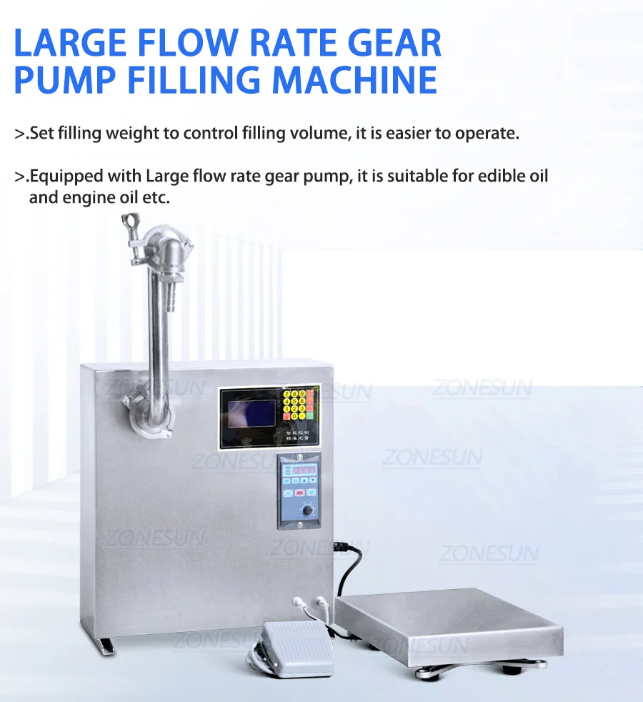 ZONESUN ZS-GPW1 Semi Automatic Gear Pump Filling Machine