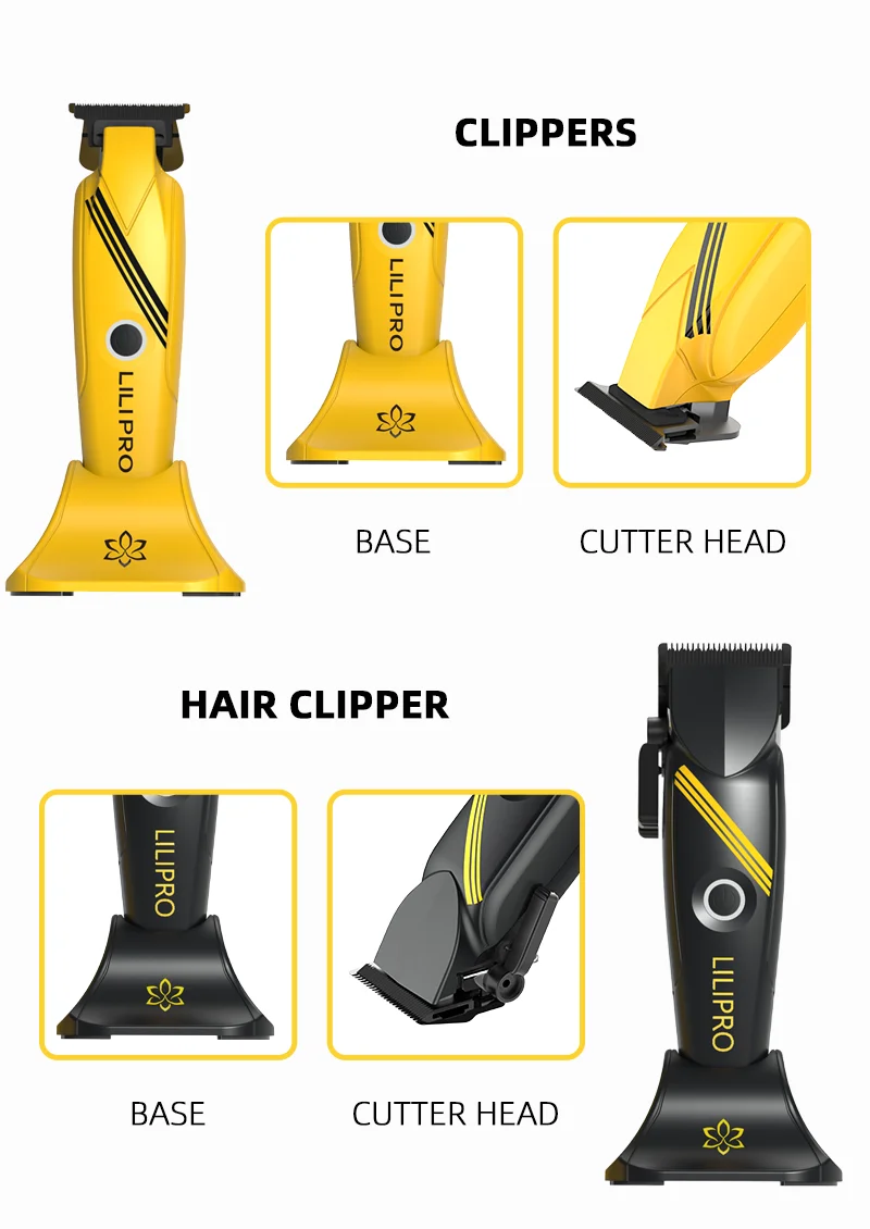 Lilipro L4&m4 Aluminum Alloy Body Dlc Blade Barber Kit Hair Clipper ...