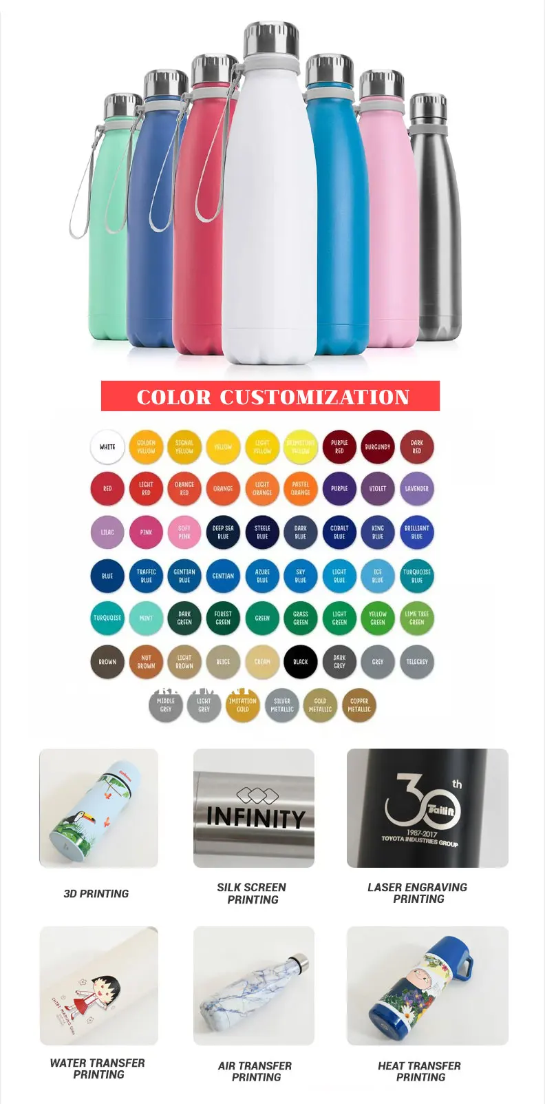 High Quality Custom Logo and Color Thermos Travel Pot Vacuum Thermos ...