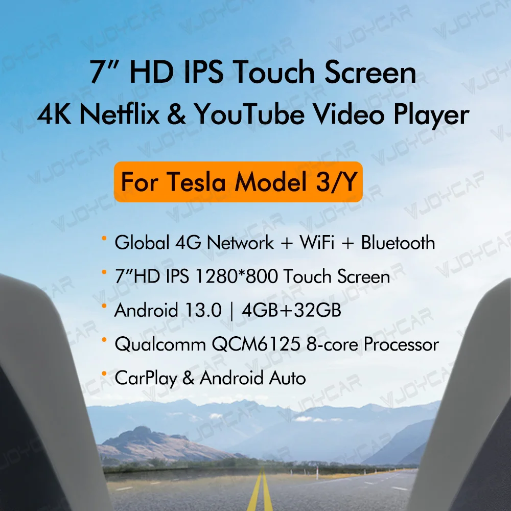 Newest 7inches Screen For Tesla Model 3 Model Y 4g Rear Display Wifi ...
